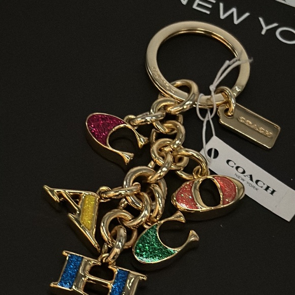 Coach | Accessories | Coach Mix Key Fob Metal Enamel Glitter Metallic ...